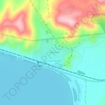 Shoghakat topographic map, elevation, terrain