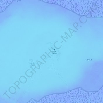 Danakil Depression topographic map, elevation, terrain