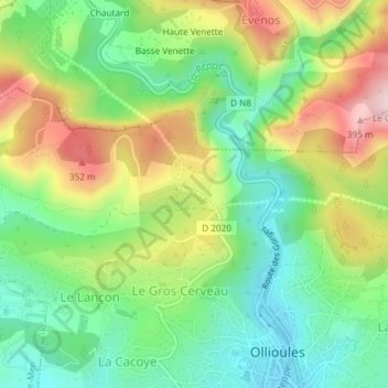 Observatoire Astronomique Municipale du Gros Cerveau topographic map ...