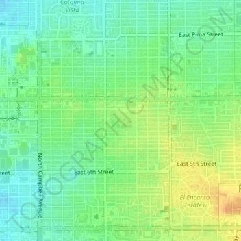 Himmel Park topographic map, elevation, terrain