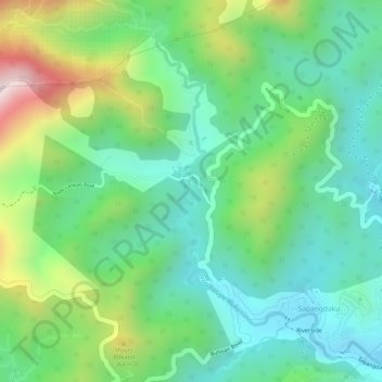 Guadalupe River topographic map, elevation, terrain