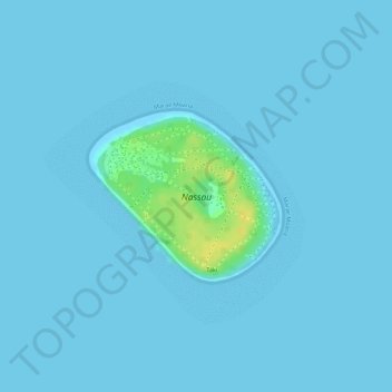 Nassau topographic map, elevation, terrain