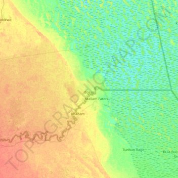 Bosso topographic map, elevation, terrain