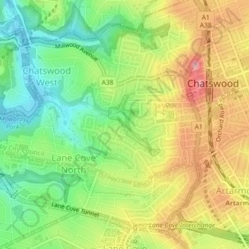 Ferndale Park topographic map, elevation, terrain