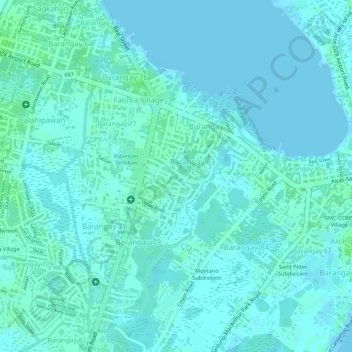 Open Canal topographic map, elevation, terrain