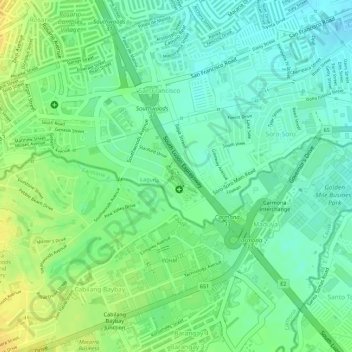 Splash Island topographic map, elevation, terrain