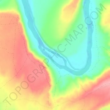 Green River topographic map, elevation, terrain