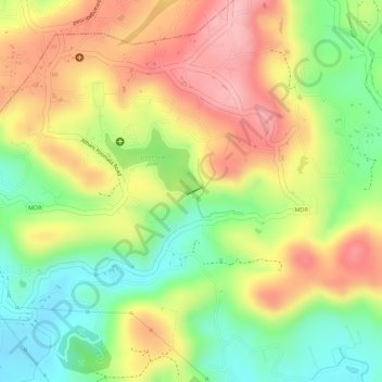 Poomala Dam topographic map, elevation, terrain