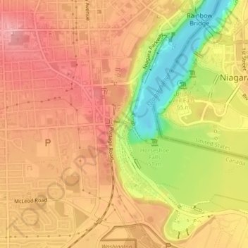 Queen Victoria Park topographic map, elevation, terrain