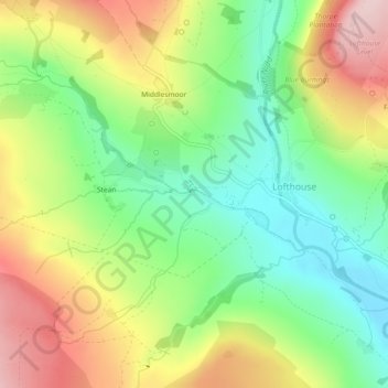 How Stean Gorge topographic map, elevation, terrain