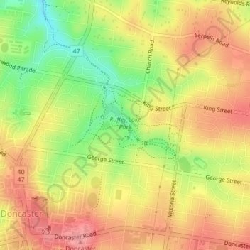 Ruffey Lake Park topographic map, elevation, terrain