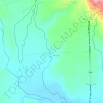 Libungan River topographic map, elevation, terrain