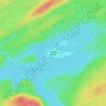 Hastings Island topographic map, elevation, terrain