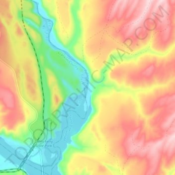 Palouse River topographic map, elevation, terrain