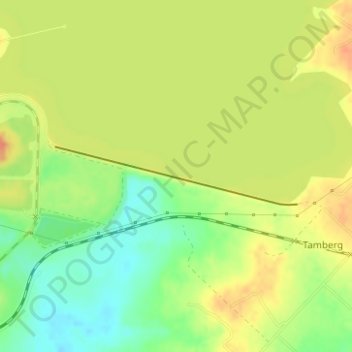 Cedar Creek Dam topographic map, elevation, terrain