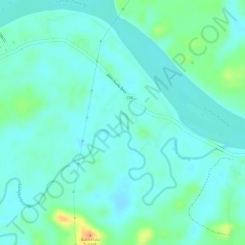 Sungai Triang topographic map, elevation, terrain