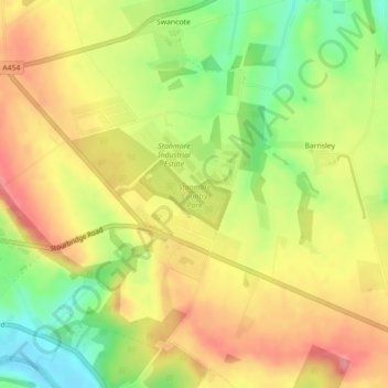 Stanmore Country Park topographic map, elevation, terrain