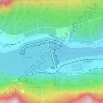 Columbia River topographic map, elevation, terrain