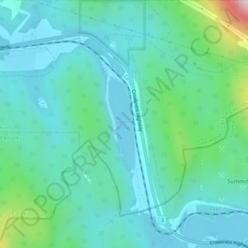 Summit Lake topographic map, elevation, terrain