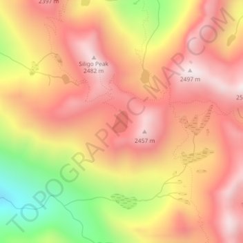 Summit Lake topographic map, elevation, terrain