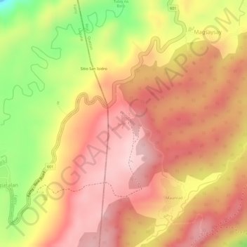 Laguna-Quezon Land Grant Lagoon topographic map, elevation, terrain