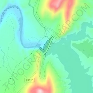 Barrage Youssef ben Tachfine topographic map, elevation, terrain