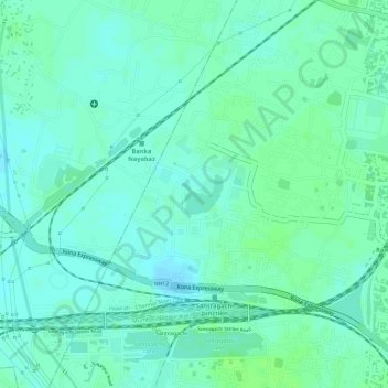 jagacha lake topographic map, elevation, terrain