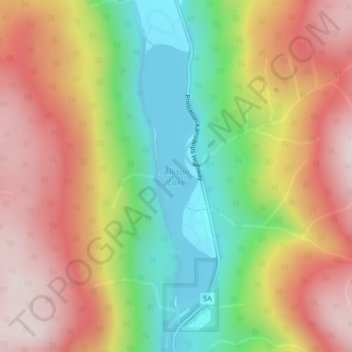 Allison Lake topographic map, elevation, terrain