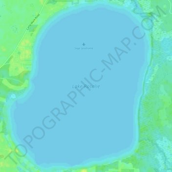 Lake Rosalie topographic map, elevation, terrain