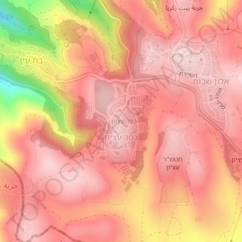 Kfar Etzion topographic map, elevation, terrain
