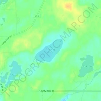 Tamarack Lake topographic map, elevation, terrain