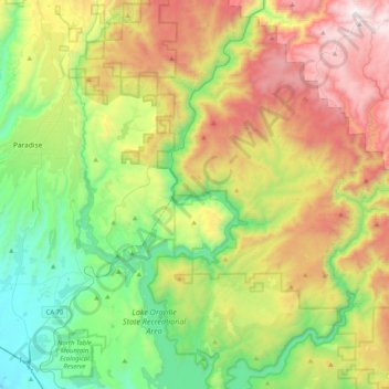 North Fork Feather River topographic map, elevation, terrain