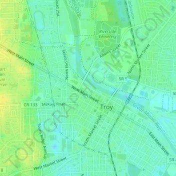 Brukner Park topographic map, elevation, terrain