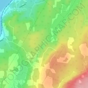 Sullivan Lake topographic map, elevation, terrain