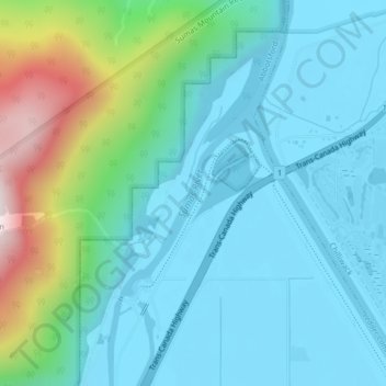 Sumas River topographic map, elevation, terrain