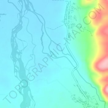 Palu River topographic map, elevation, terrain