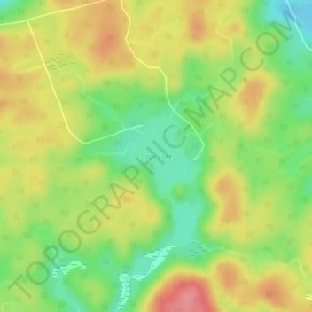 Cope Lake topographic map, elevation, terrain