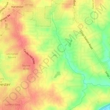 Spring Lake topographic map, elevation, terrain