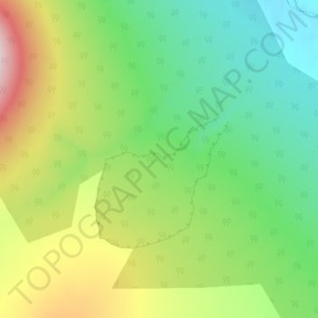 Batagaika crater topographic map, elevation, terrain
