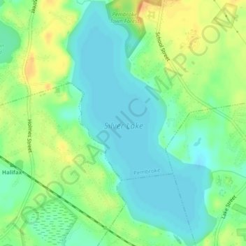Silver Lake topographic map, elevation, terrain