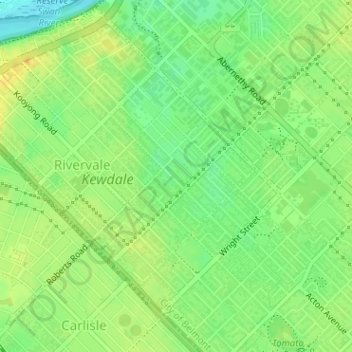 Lion Park topographic map, elevation, terrain