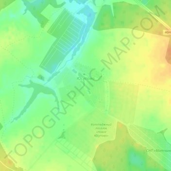 Юсупово topographic map, elevation, terrain