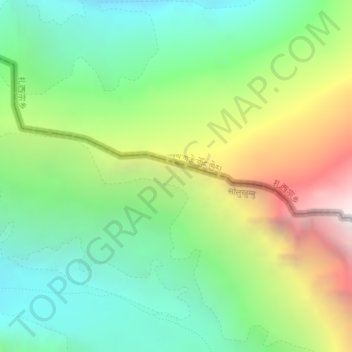 West Ridge topographic map, elevation, terrain