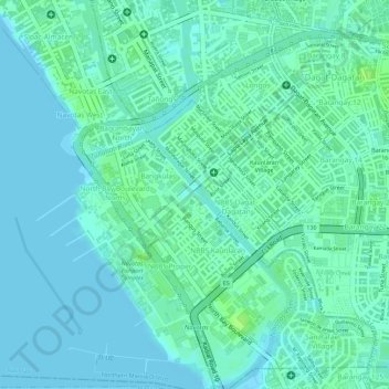 Navotas River topographic map, elevation, terrain