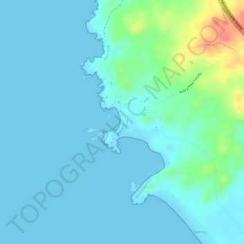 Playa Tuquillo topographic map, elevation, terrain
