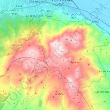 Spil Mountain National Park topographic map, elevation, terrain
