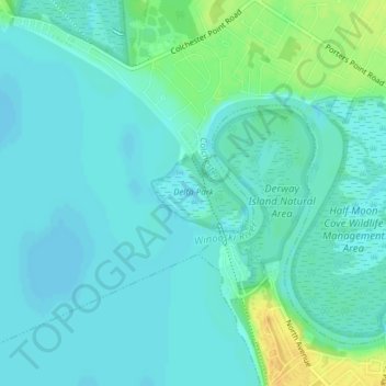 Delta Park topographic map, elevation, terrain