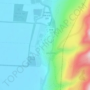 Gonen topographic map, elevation, terrain