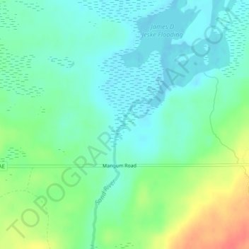 Sand River topographic map, elevation, terrain