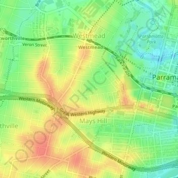 Sydney Smith Park topographic map, elevation, terrain